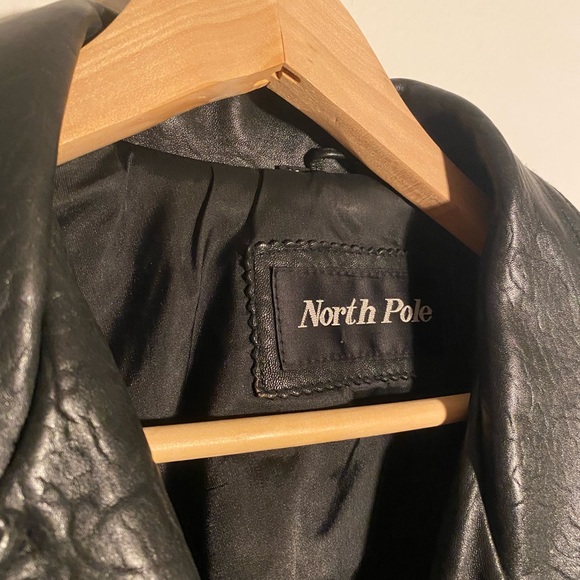 North Pole | Jackets & Coats | Vintage North Pole Black Leather Jacket ...
